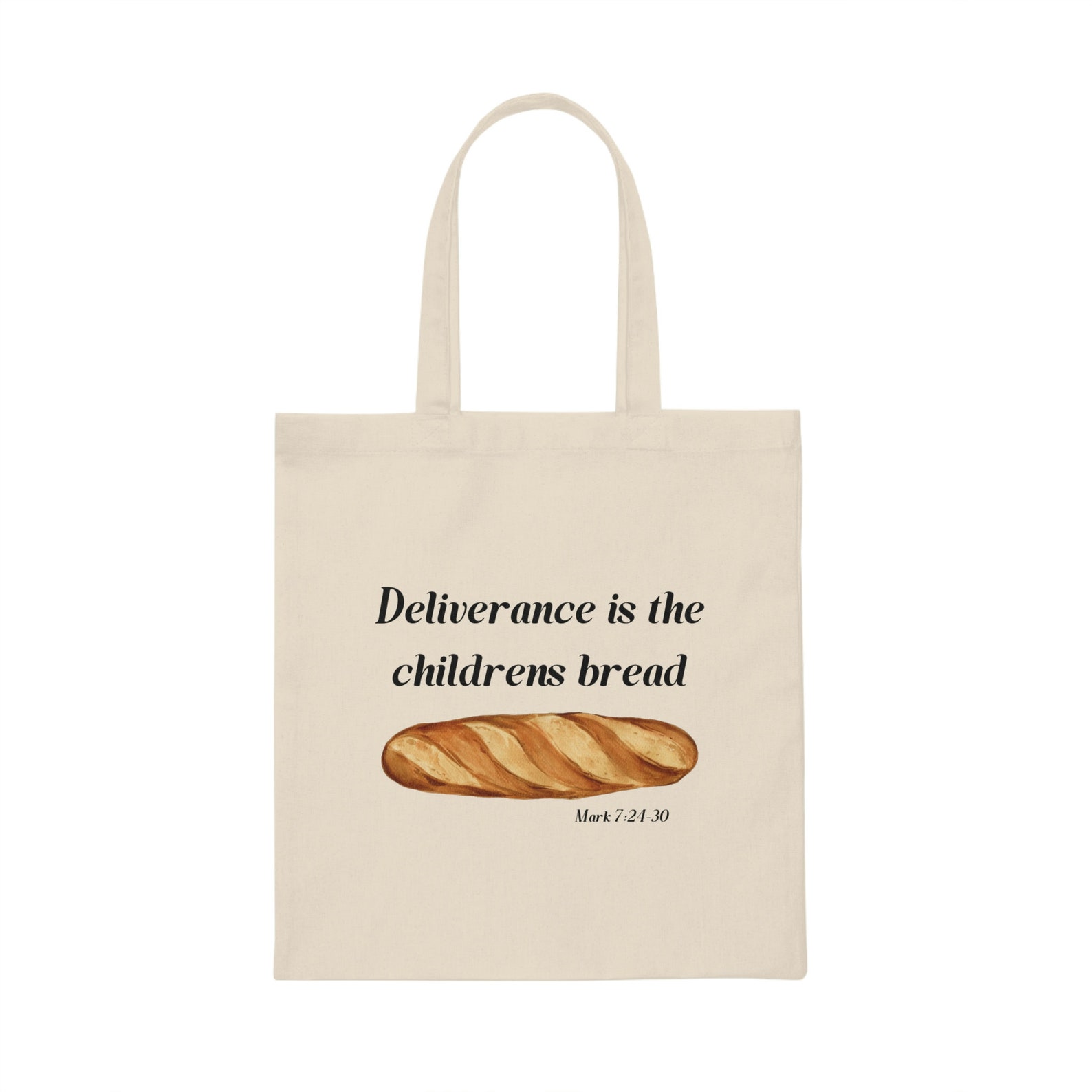 Deliverance is the Children's Bread Canvas Tote, Christian Tote Bag ...