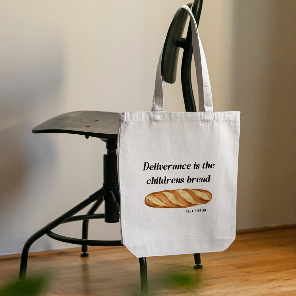 Deliverance is the Children's Bread Canvas Tote, Christian Tote Bag ...
