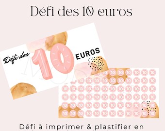 Défi 1, 2, 5 et 10 euros organisation budget x 6 Tracker défi ...