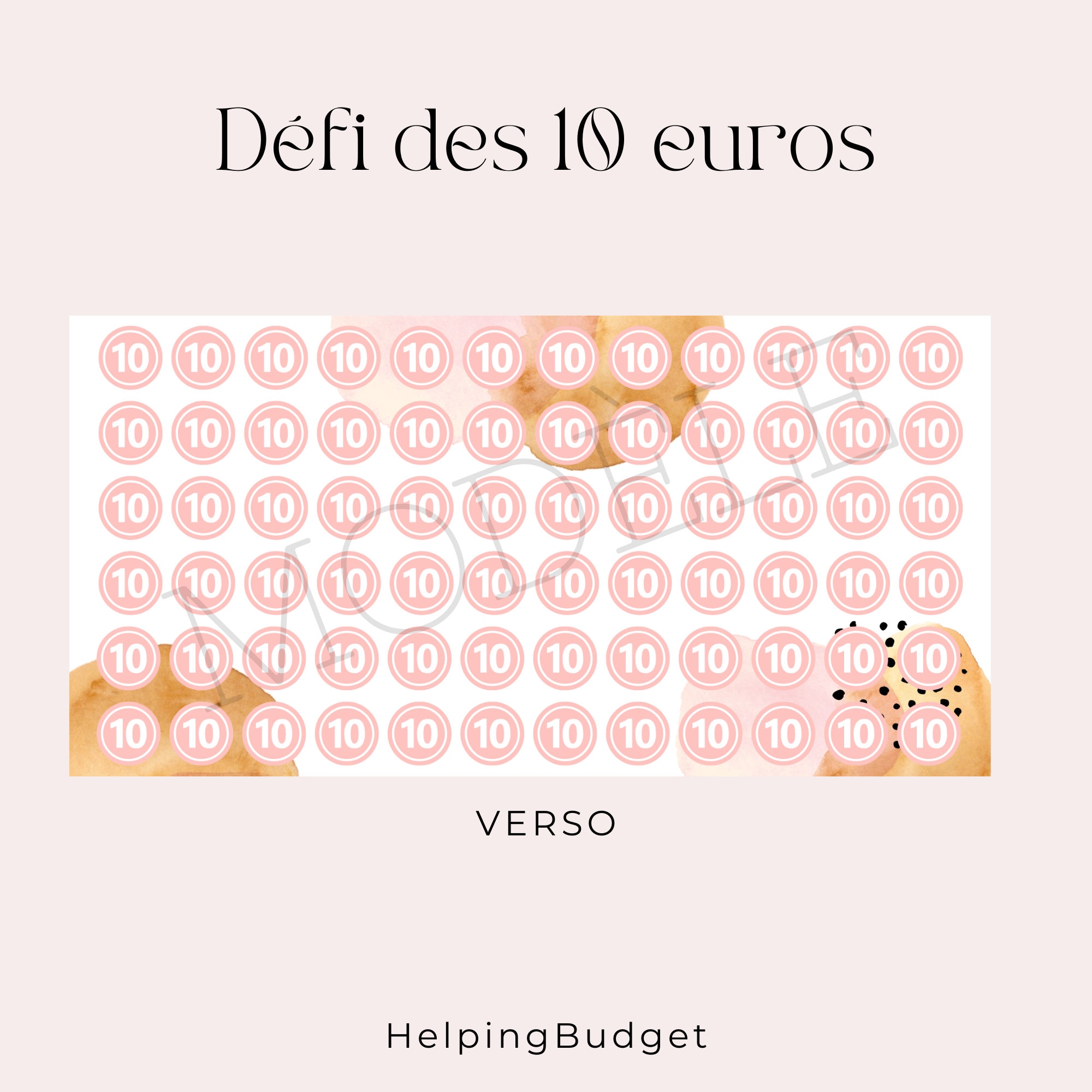 Défi des 10 euros Enveloppes budget A6 A imprimer et - Etsy France