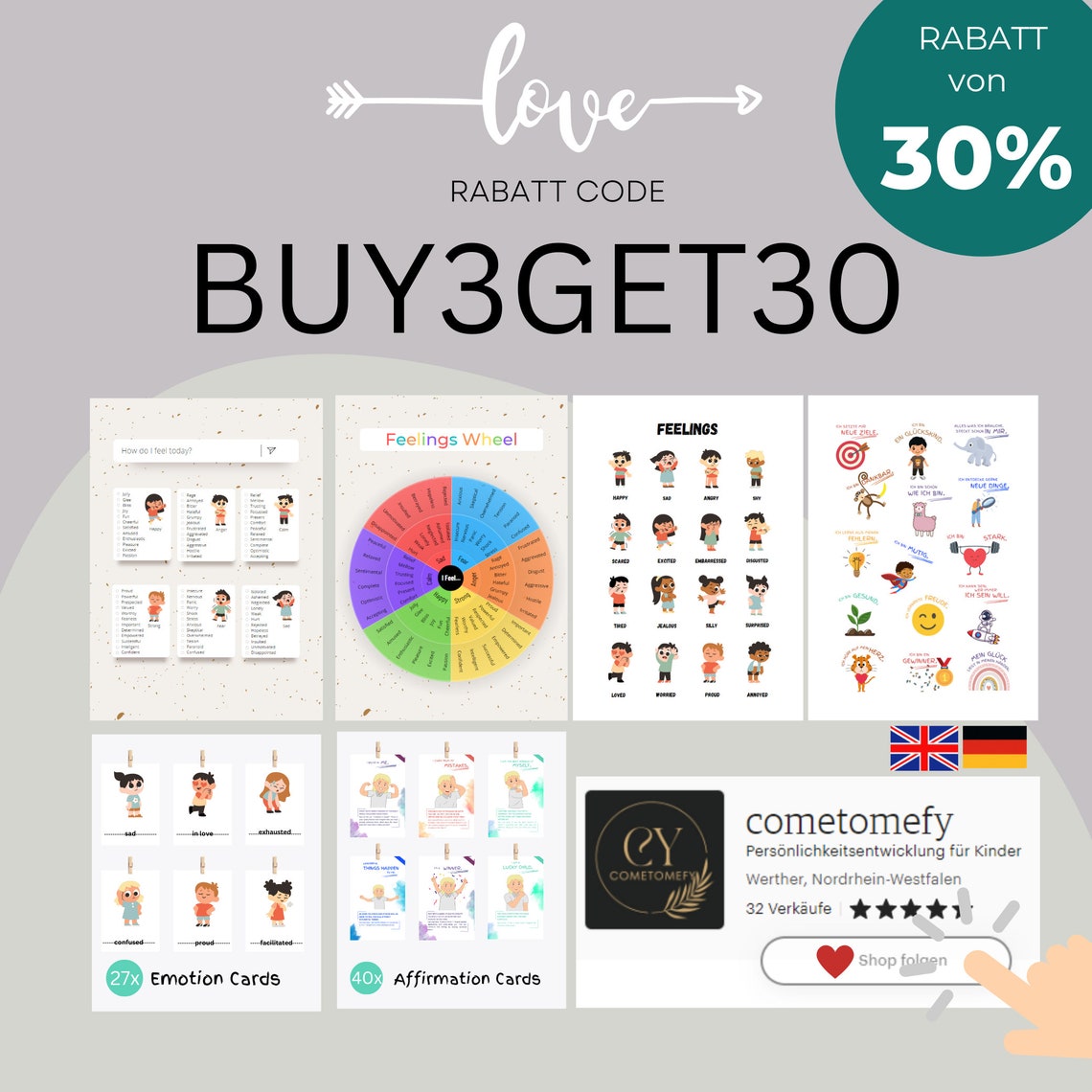 Set of 27 Feelings Cards for Children I Emotions I How Do I Feel Today ...