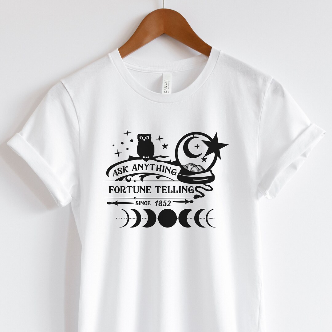 Fortune Teller T-shirt Moon Phases Goth Aesthetic Gift for Friend ...