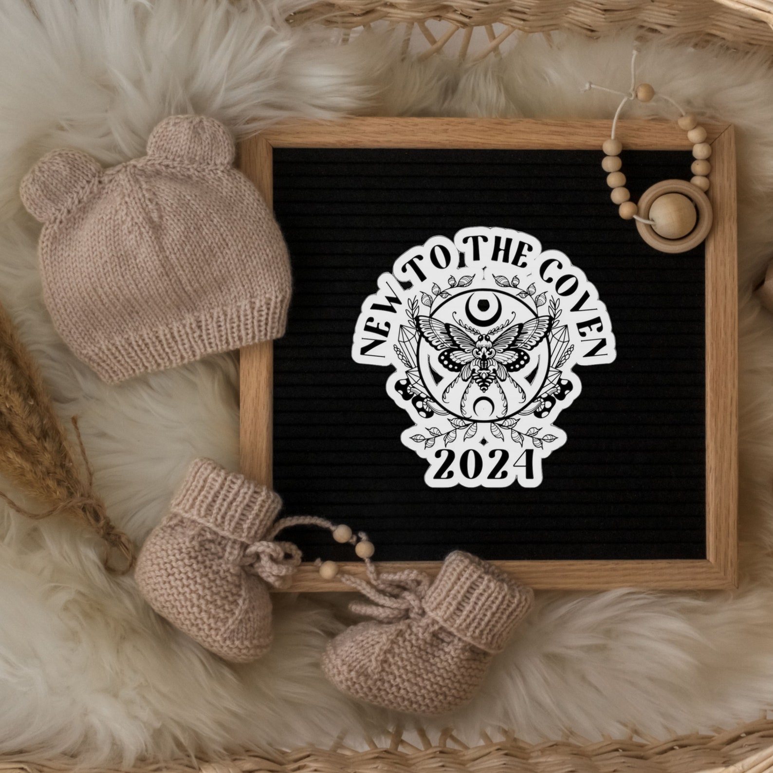 New to the Coven Sticker Goth Baby Shower Die Cut Sticker Goth ...