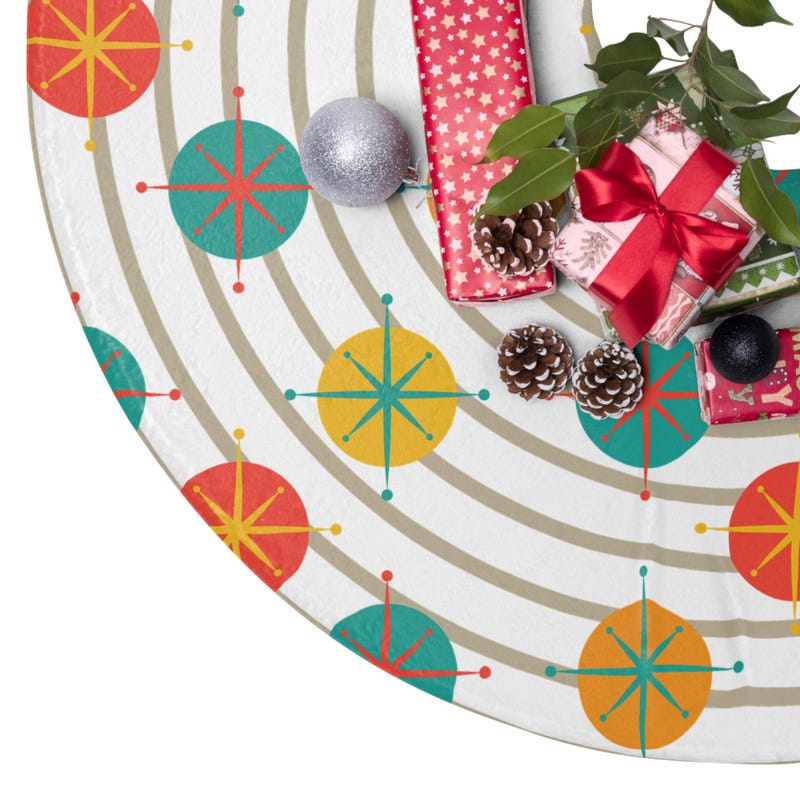 Midcentury Christmas Tree Skirt - Etsy