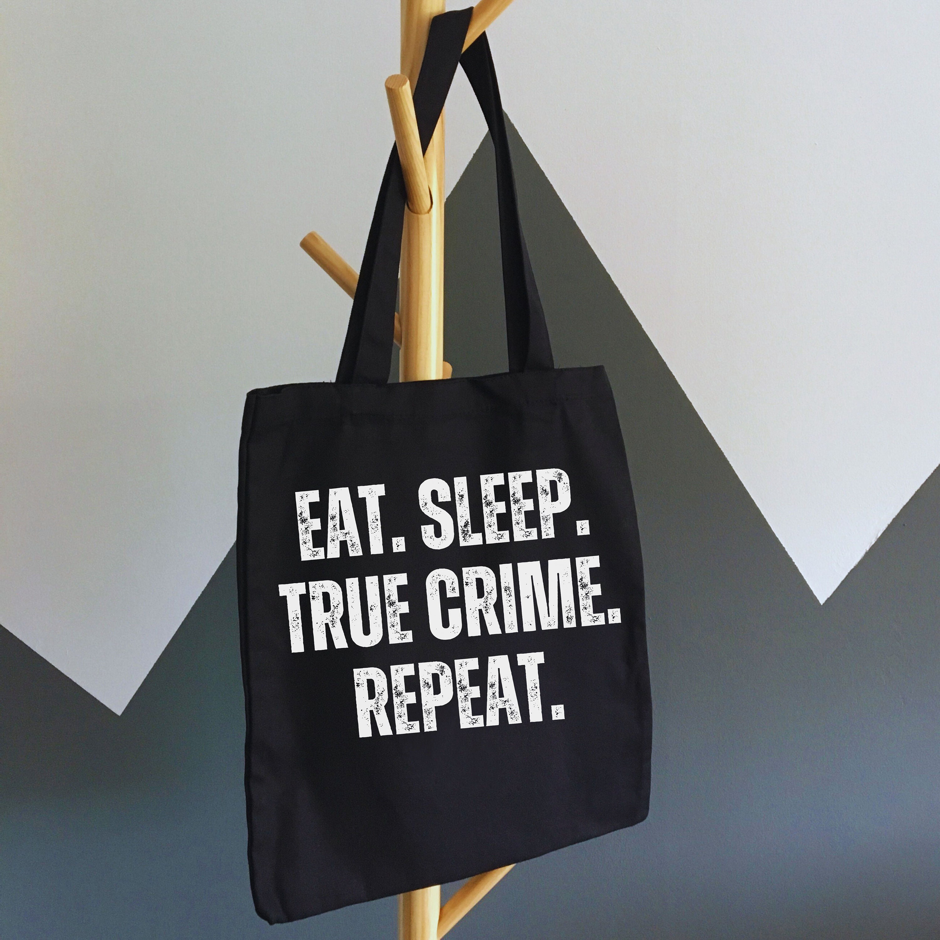 True Crime Tote Bag Gift for True Crime Lover Eat Sleep True Crime ...
