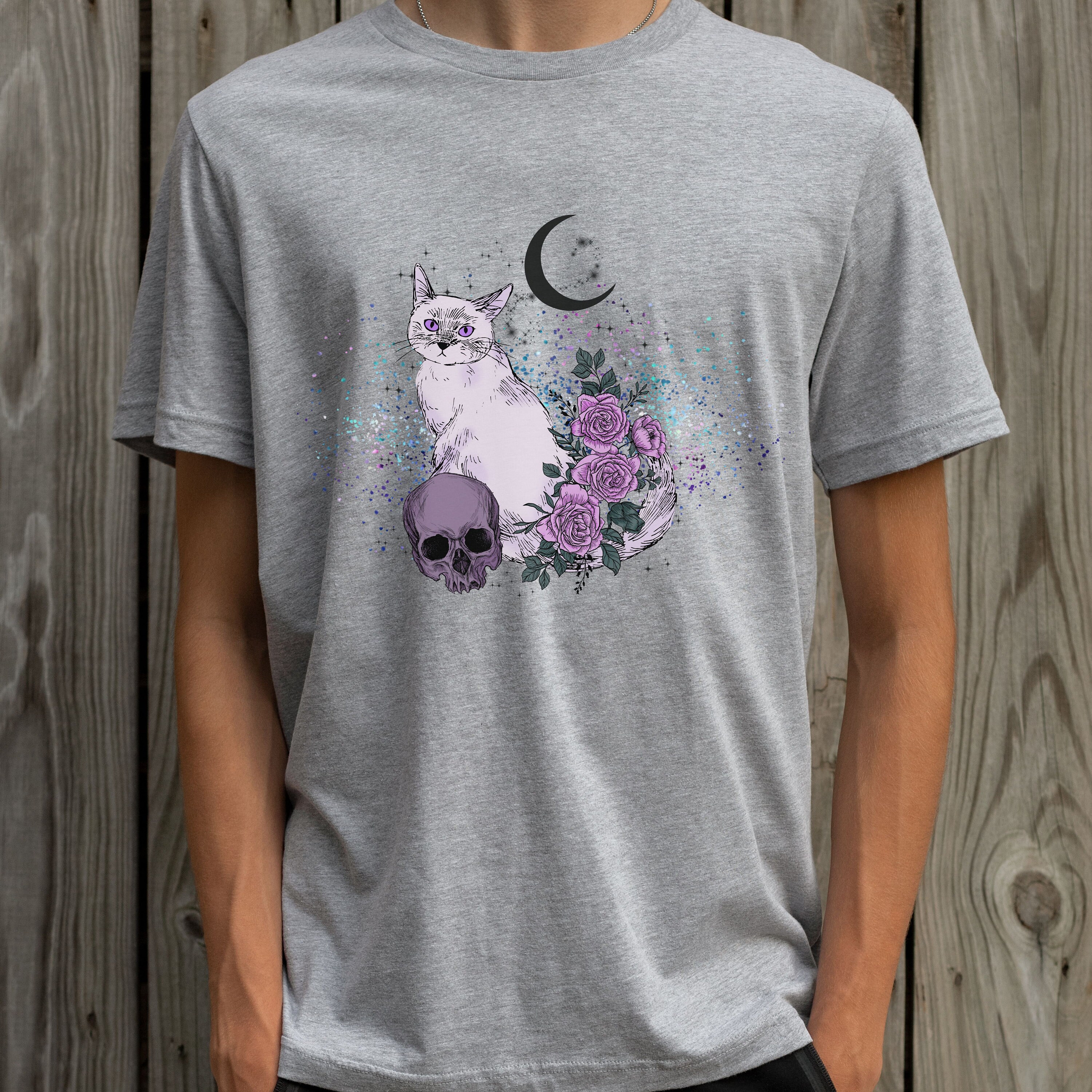 Cottagecore Cat Shirt Pastel Goth T-shirt Victorian Goth Cat Lovers ...