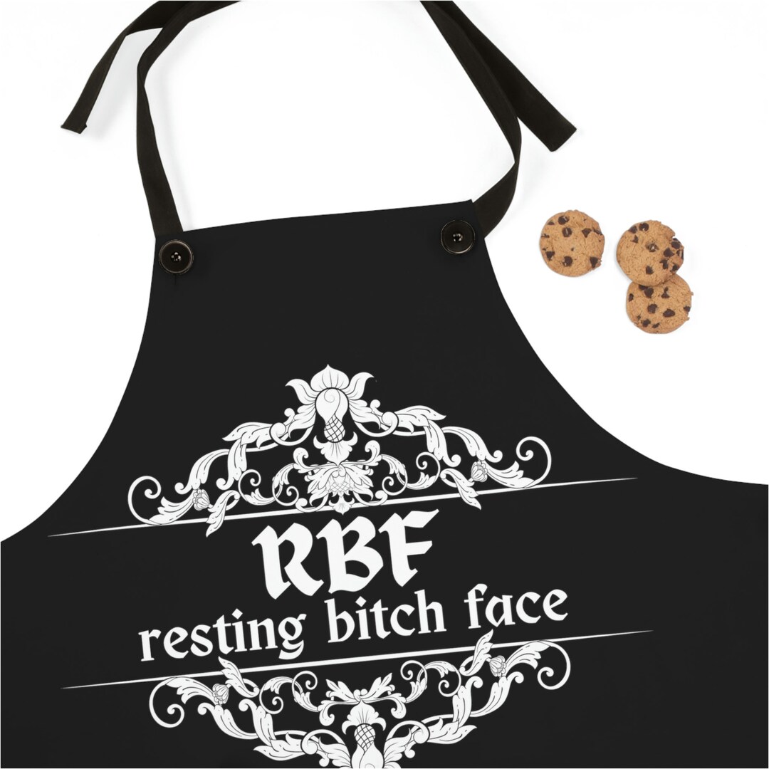 RBF Resting Bitch Face Apron Funny Kitchen Apron Gift for Friend ...