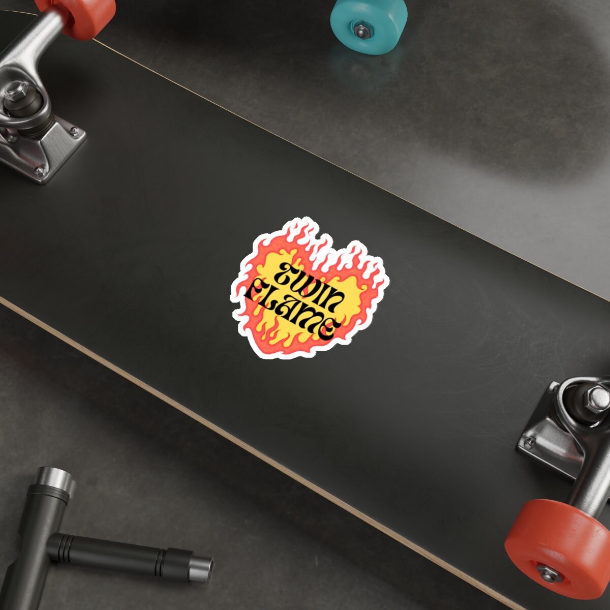 Twin Flame Sticker Fire Flames Die Cut Sticker for Soulmates Sticker ...
