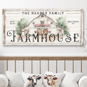 Personalized Farmhouse Sign | Rustic Farmhouse Welcome Sign | Custom ...