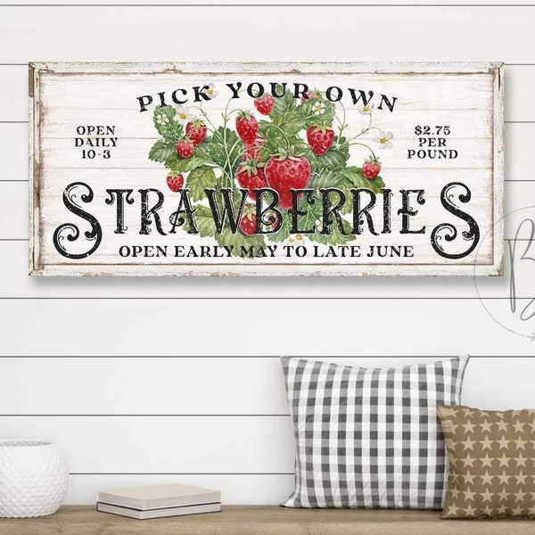 Strawberry Sign - Etsy