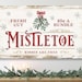 Large Christmas Wall Art, Mistletoe Christmas Canvas Wall Art, Holiday ...