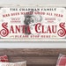 Personalized Santa Stop Here Sign, Santa Claus Sign Canvas, Farmhouse ...