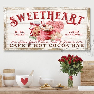 Sweetheart Cafe & Hot Cocoa Bar Valentine's Day Sign - Etsy