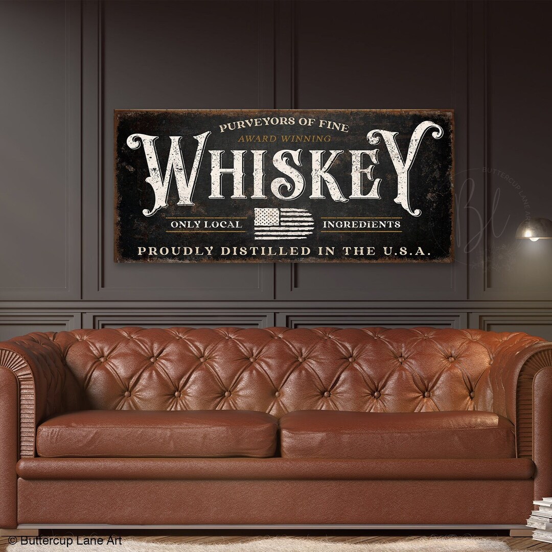 Whiskey Sign, Rustic Bar Sign, Basement Bar Sign, Basement Bar Decor ...
