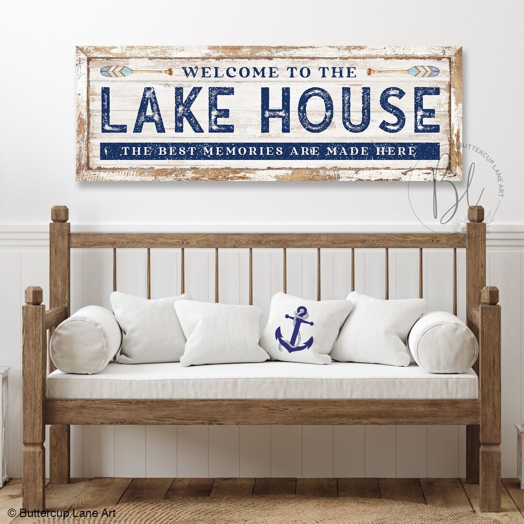 Lake House Sign | Lake House Decor for Wall | Lake House Decor for ...