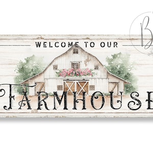 Large Farmhouse Sign | Rustic Farmhouse Welcome Sign | Farmhouse Wall ...