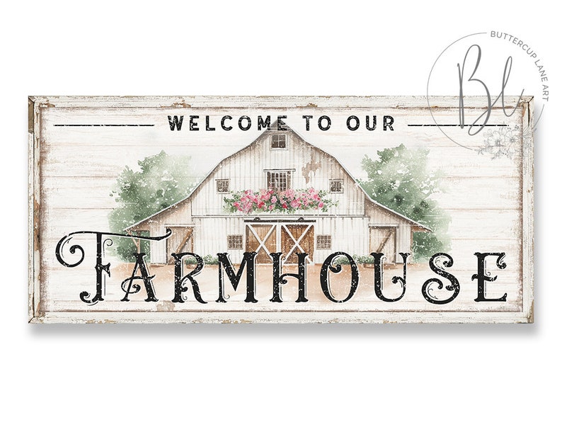 Large Farmhouse Sign Rustic Farmhouse Welcome Sign - Etsy