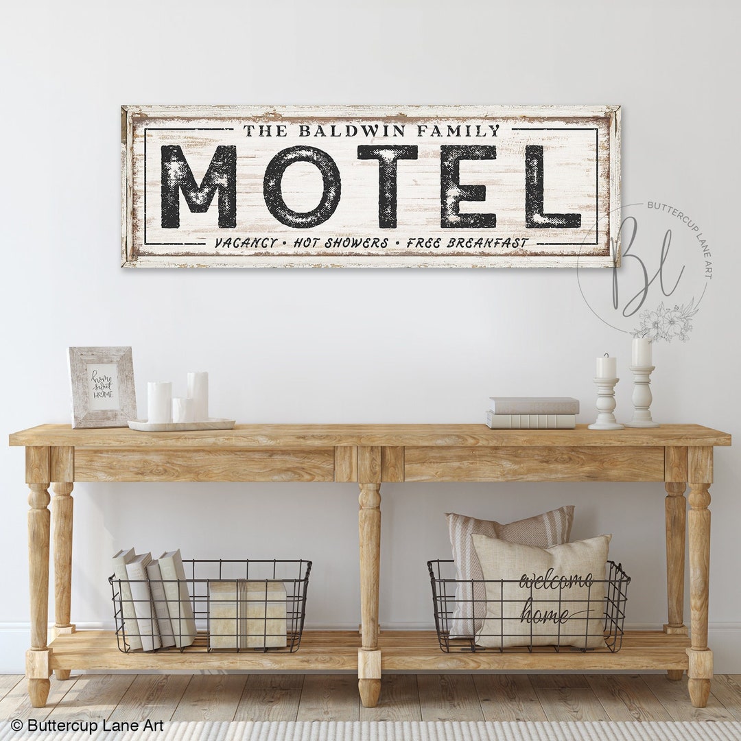 Motel Sign | Personalized Family Name Sign Wall Decor | Custom Name ...