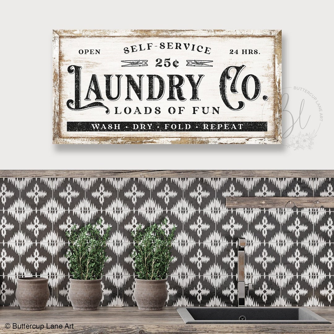 Laundry Co Sign, Laundry Room Sign, Laundry Room Decor Farmhouse ...