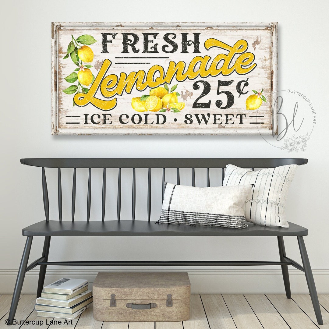 Lemonade Sign | Lemonade Stand Sign | Summer Sign | Summer Decor for ...
