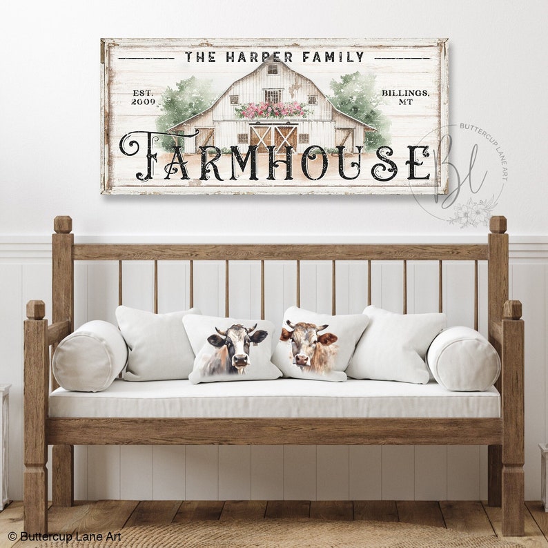Personalized Farmhouse Sign | Rustic Farmhouse Welcome Sign | Custom ...