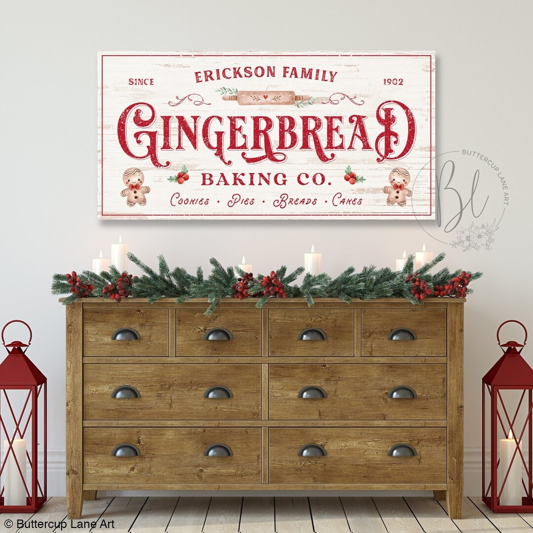 Personalized Large Christmas Wall Art, Christmas Canvas Wall Art ...