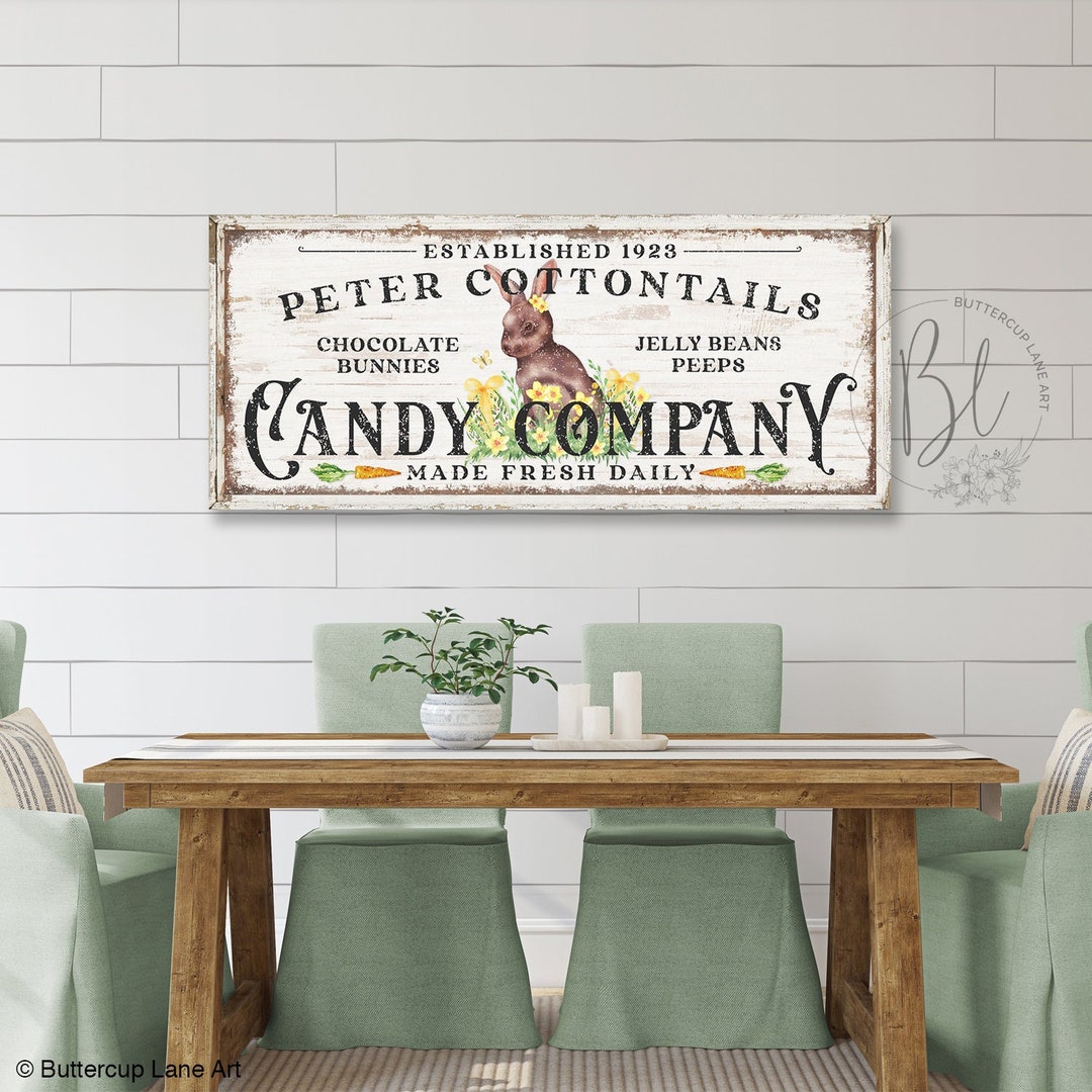 Easter Bunny Sign Decor, Rustic Easter Sign, Farmhouse Easter Sign Wall ...