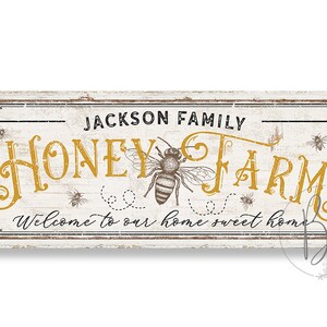 Personalized Honey Farm Sign | Bee Wall Art | Honey Sign | Summer Sign ...