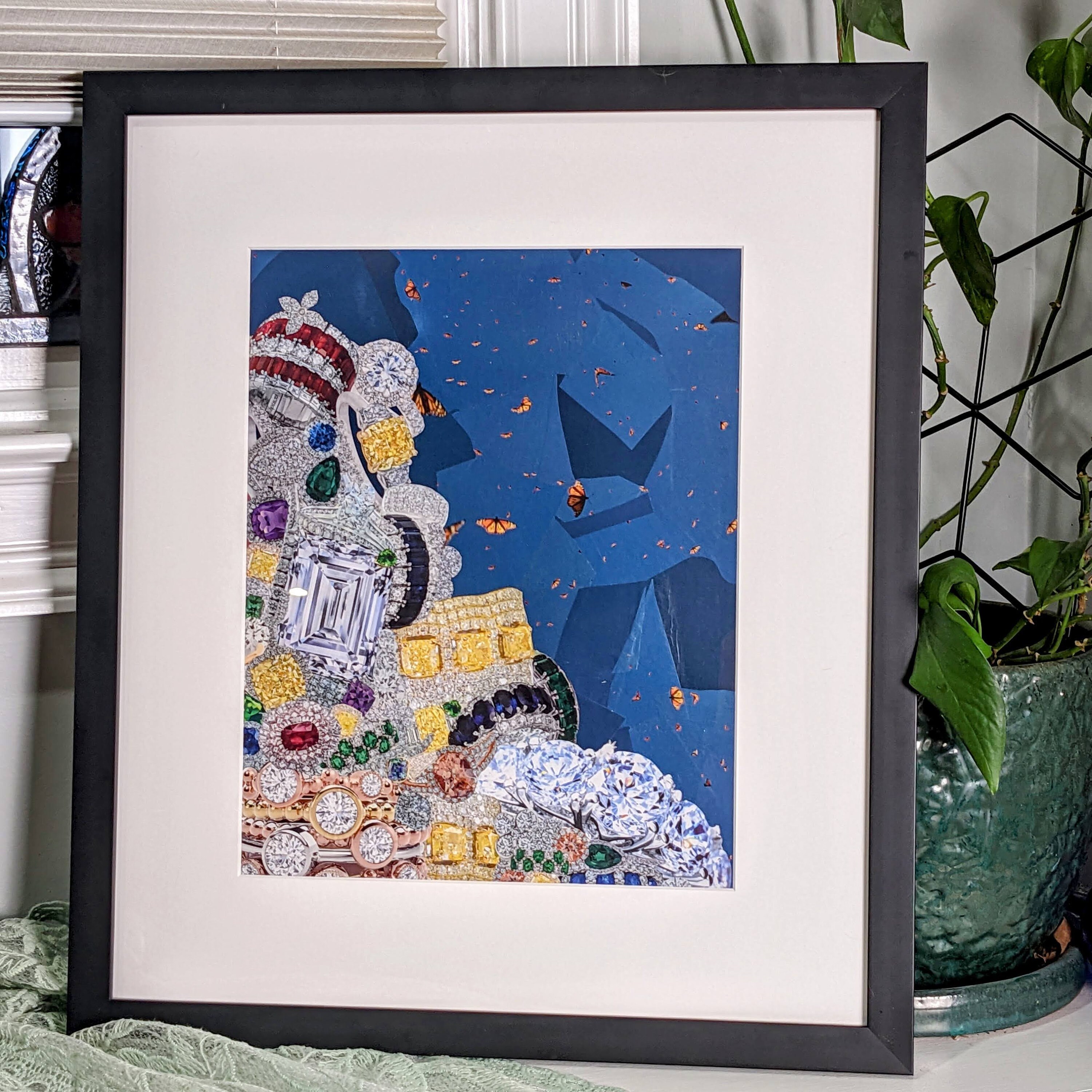 8x10 Art Print of Magazine Collage Art Design Does It Sparkle Jewelry ...