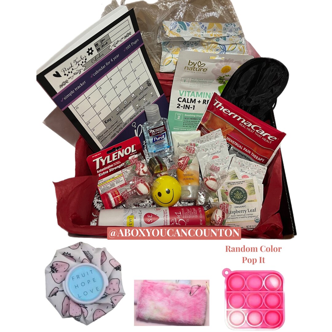 First Menstrual Period Box Emergency Kit Menstrual Care Self Care Box ...