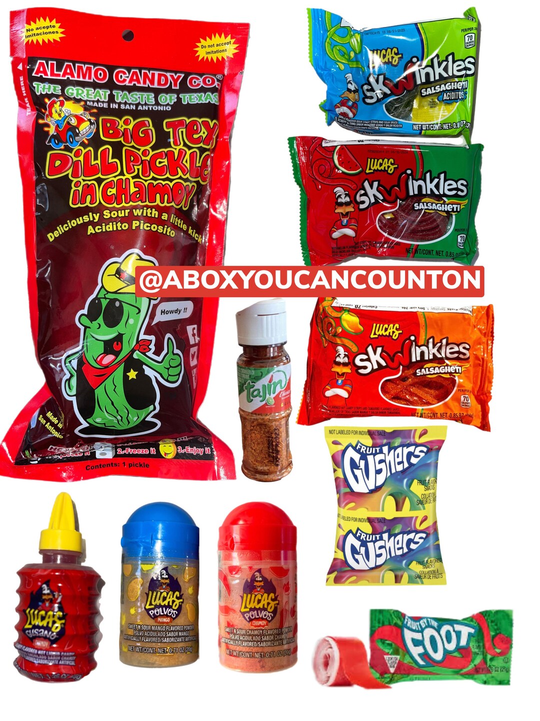 Chamoy Pickle Kit With Extras-10 ITEMS Tajin Trending Chamoy Alamo ...