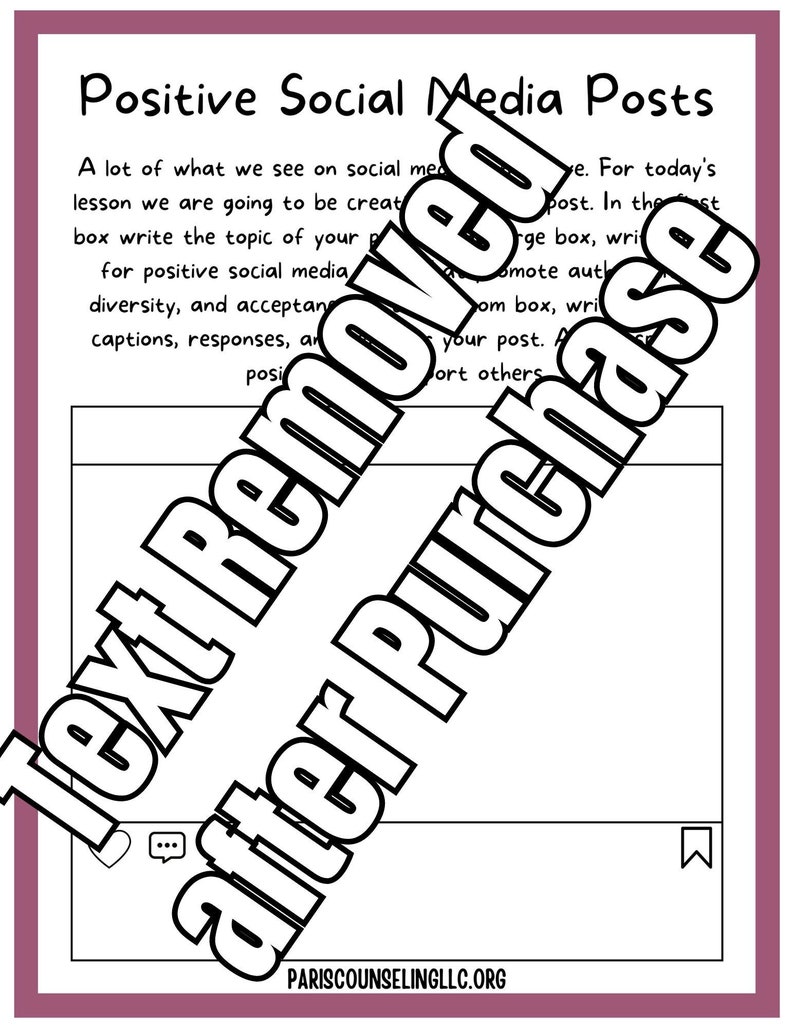 Social Emotional Worksheet Packet - Etsy