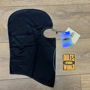 New CRTZ RTW Corteiz Rules the World Black White Balaclava Ski Mask ...