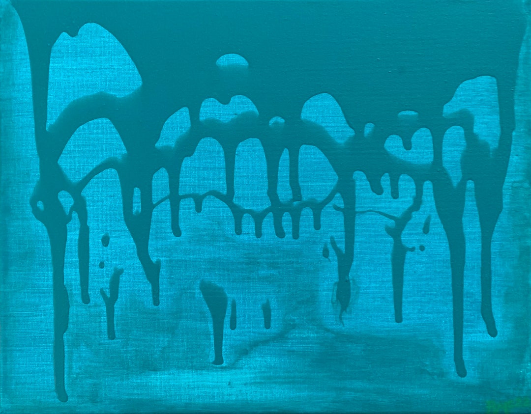 The Concealed Cabin of Underwood Caverns Original Abstract Acrylic ...