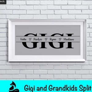Gigi SVG, PNG, PDF Split Gigi Frame Svg, Mother's Day Svg, Mom Cut File ...