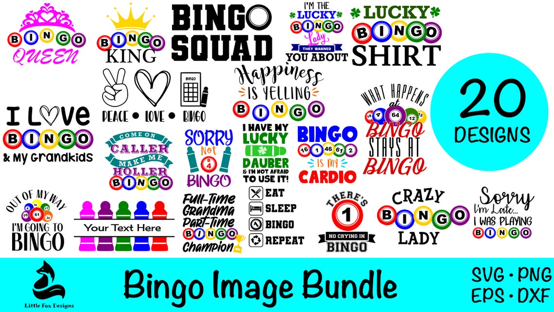 Bingo Svg Bundle Bingo Png Bundle Bingo Svg Bundle for Cricut - Etsy