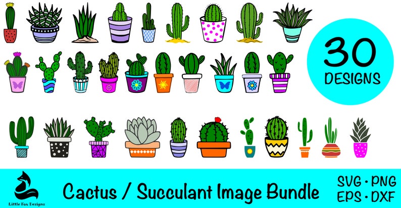 Cactus SVG Bundle, Desert Plant Graphics (cut Files) - Etsy