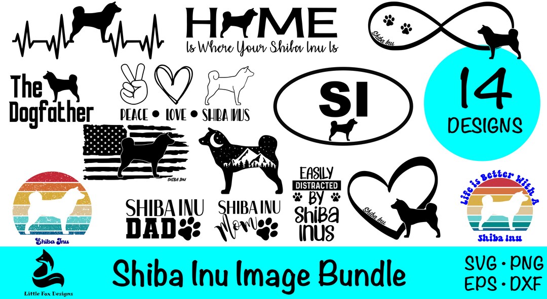 14 Shiba Inu Images SVG Bundle / Shiba Dog Clipart/ Cut File/ Cricut ...