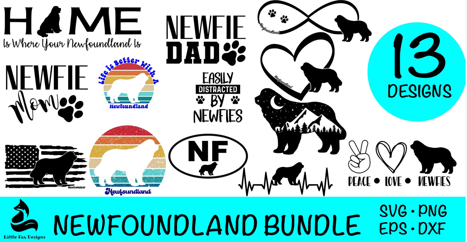 13 Newfoundland SVG Bundle / Newfie Clipart/ Cut File/ Cricut/ - Etsy