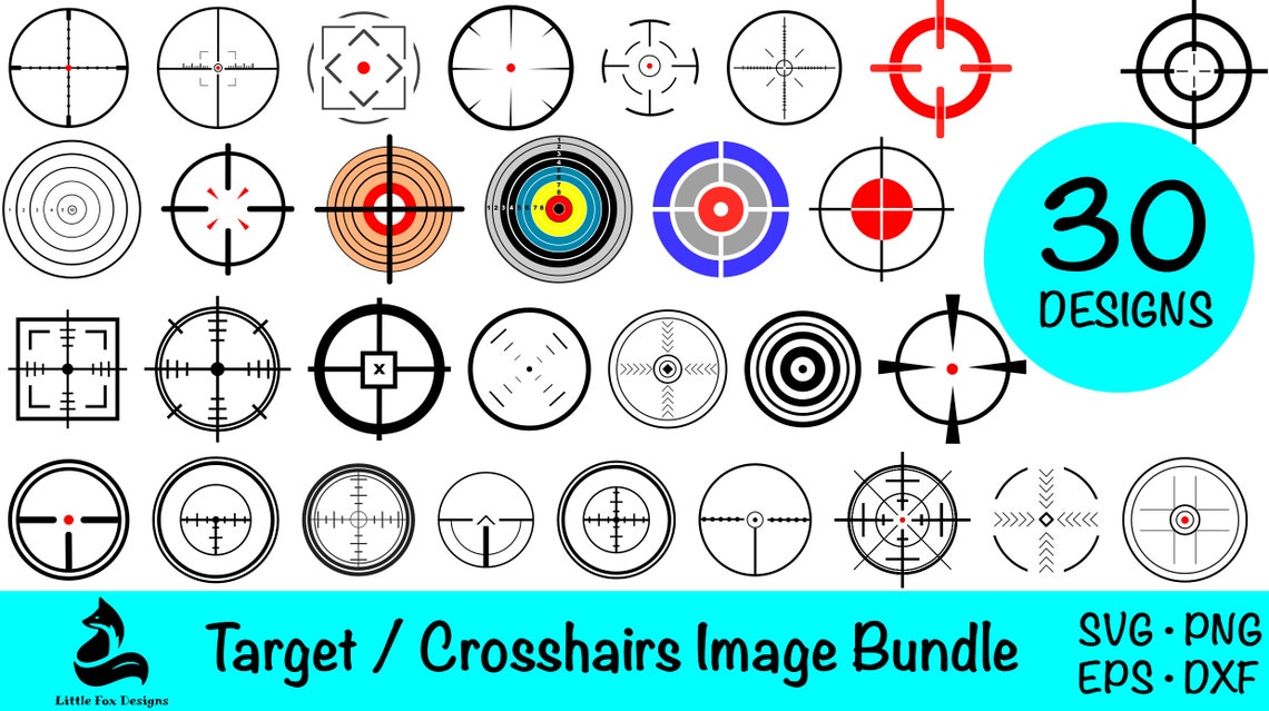Bullseye Target SVG Image Bundle/ Bullseye SVG/ Shooting Target Svg ...
