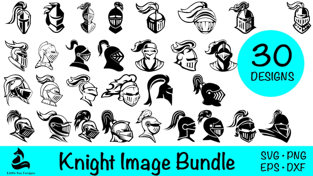 Knight SVG Bundle / Knights Clipart/ Cut File/ Cricut/ Vector/ Dxf/ Png ...