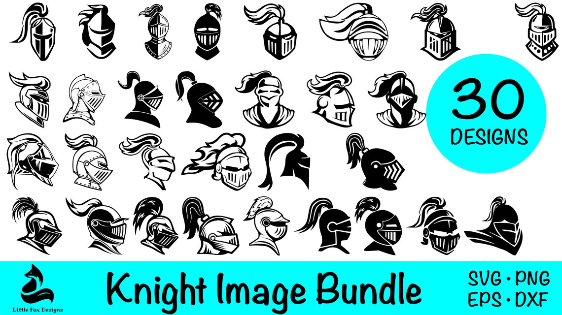 Knight SVG Bundle / Knights Clipart/ Cut File/ Cricut/ Vector/ Dxf/ Png ...