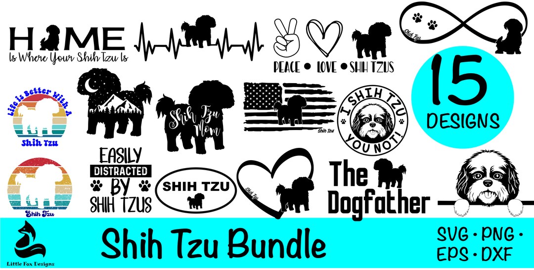 Shih Tzu SVG Bundle, Dog Clipart (digital Files) - Etsy