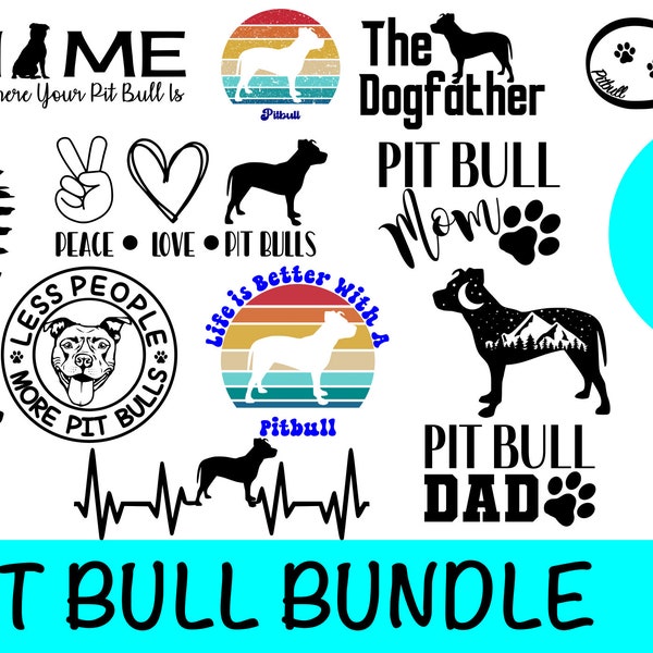 Pit Bull Svg - Etsy