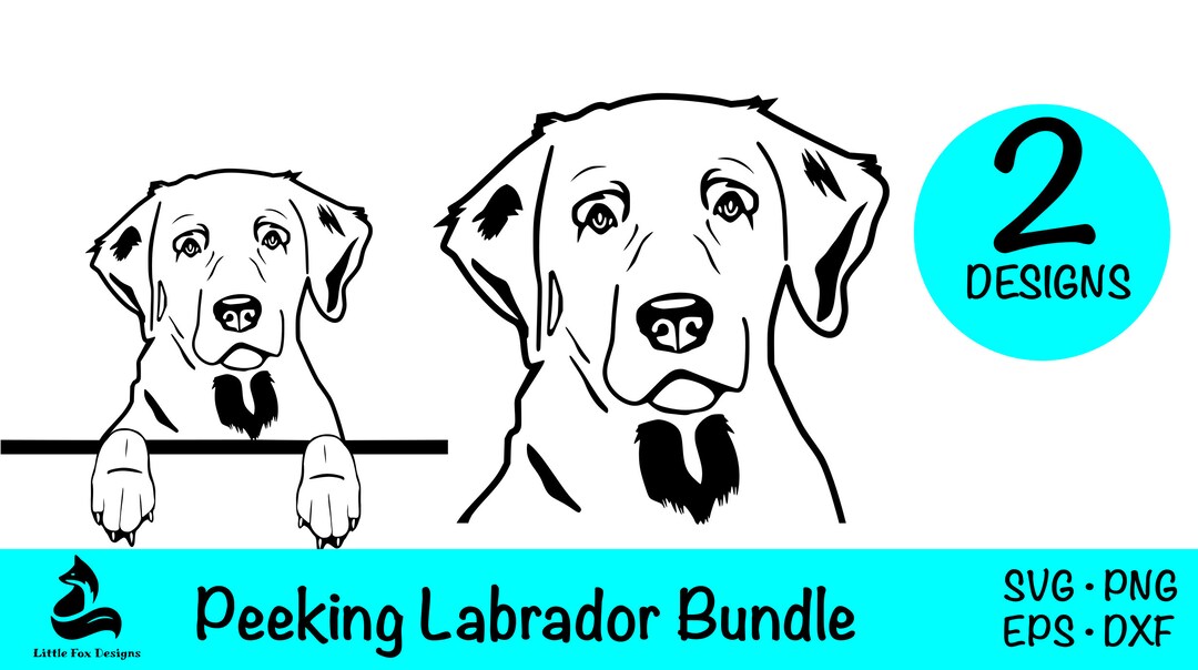 2 Peeking Labrador Dog SVG Bundle / Lab Clipart/ Cut File/ Cricut ...
