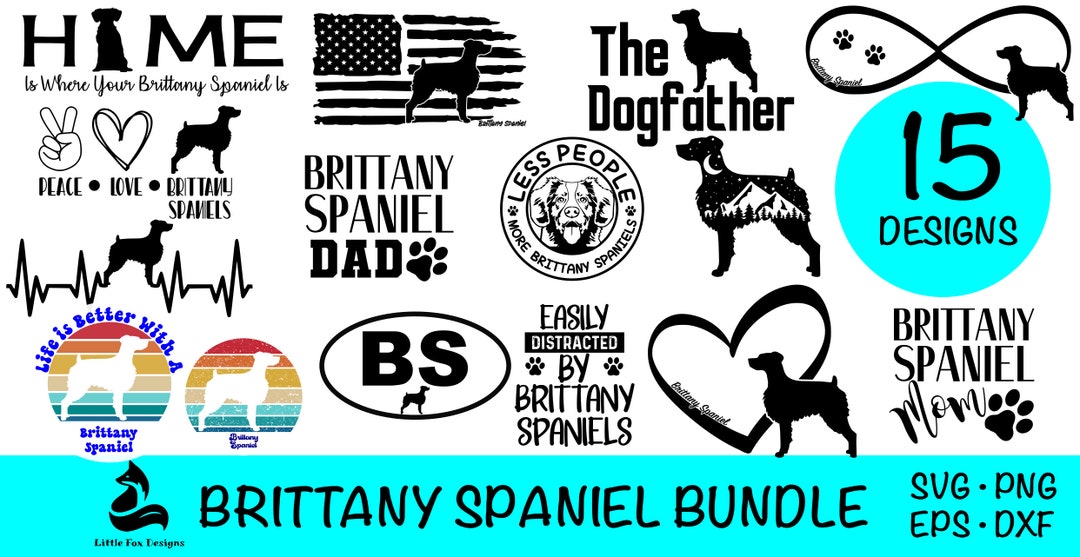 15 Brittany Spaniel SVG Bundle / Brittany Clipart/ Cut File/ Cricut ...