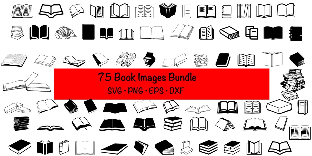 Book SVG Bundle/ Open Book SVG / Library SVG / School Svg / Monogram ...