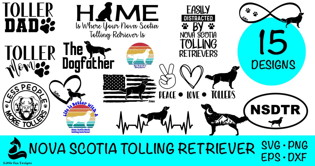 15 Nova Scotia Toller Retriever SVG Bundle / Toller Clipart/ Cut File ...