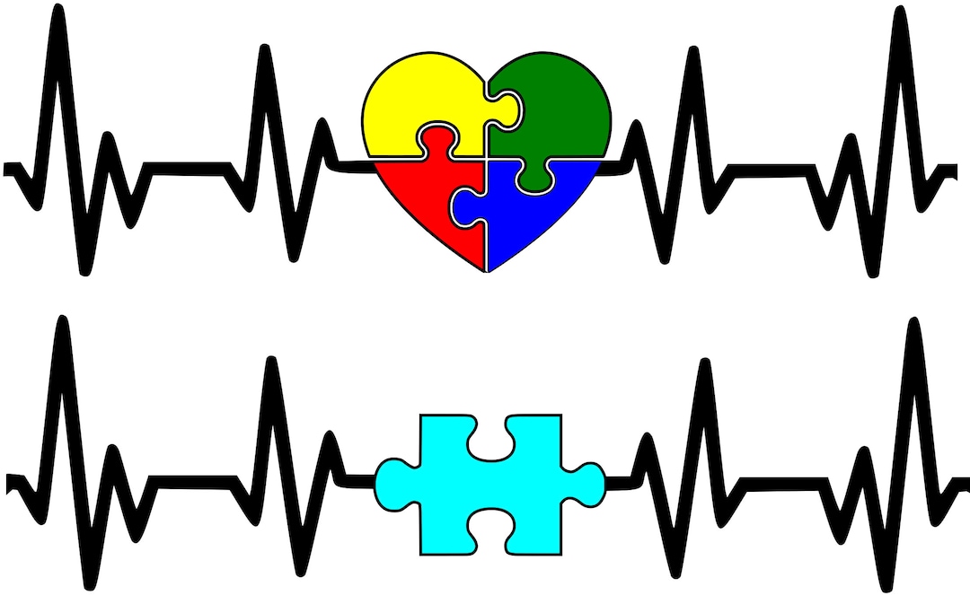 Autism Heartbeat SVG / Cut Files / Commercial License / Cricut / Canva ...