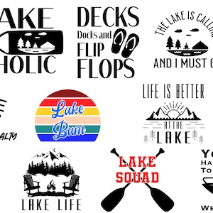 Lake Life Bundle for Cricut, Silhouette, Canva SVG PNG Eps Dxf - Etsy